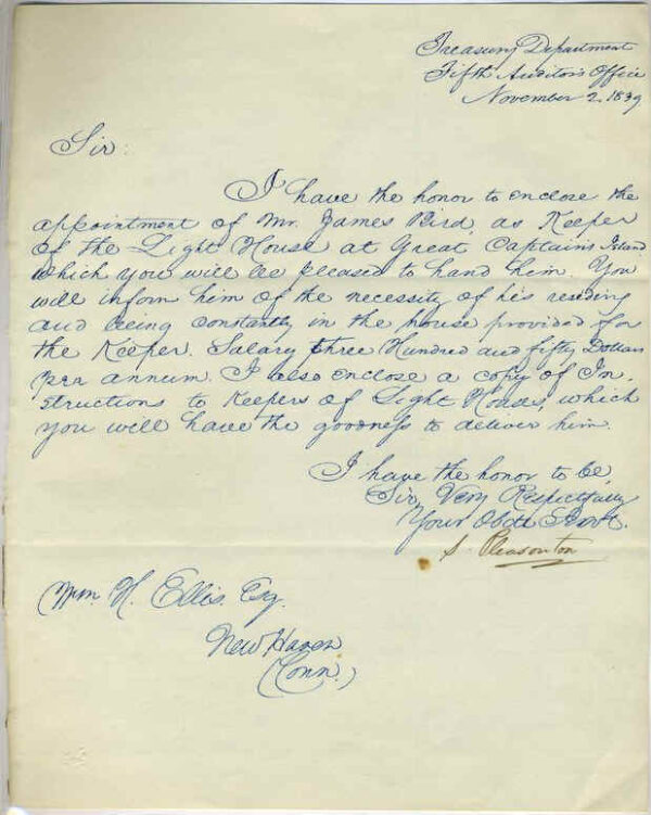 1047. (document) Treasury Department, Fifth Auditor’s Office. Regarding ...
