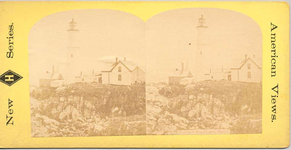 27471. [stereoview] Portland Head Lighthouse, Maine . c.1880 ...