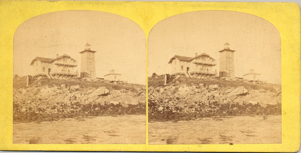 4522c. (stereoview) Hospital Point Lighthouse, Beverly c.1870’s by John ...