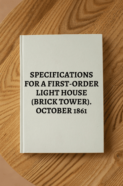 1774. (reprint) U.S. Light-House Establishment. Specifications for a ...