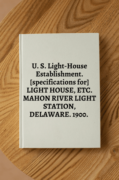 22553. [bid booklet] U. S. Light-House Establishment. [specifications ...