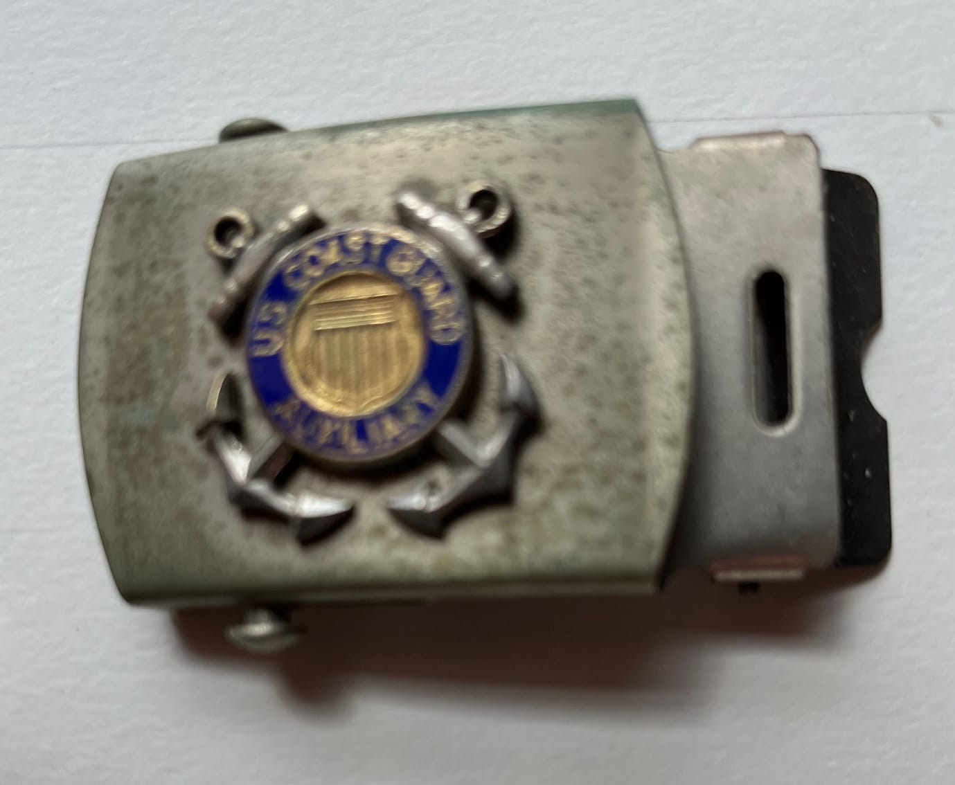 33111. (belt buckle) U.S. Coast Guard Auxiliary. – lighthouseantiques